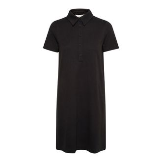 Part Two Robe chemise noire &agrave; manches courtes - Femme - Robes - Noir - Taille: 42 FR