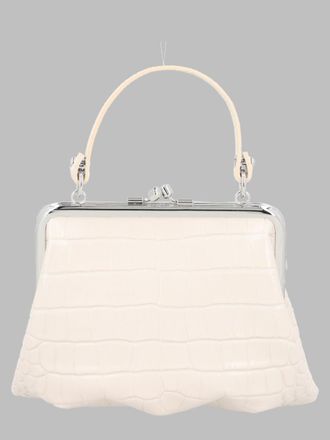 Vivienne Westwood Womens Handbag Granny Frame Ivory Leather Calf Handbags Hand Bags