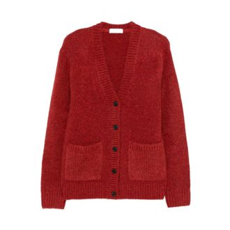 Dries Van Noten V-Ausschnitt Cardigan - - Knitwear - Damen - Rot - XS