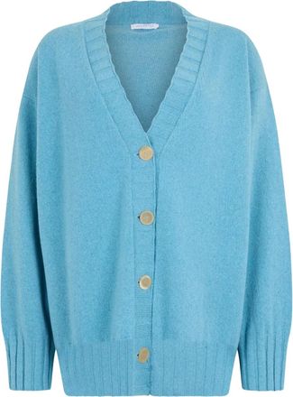 Malo button V-neck cardigan - Blau