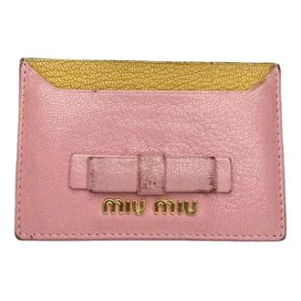 Miu Miu Pre-owned Leather Wallet - Femme - Pre-owned - Rose - Taille: ONE Size