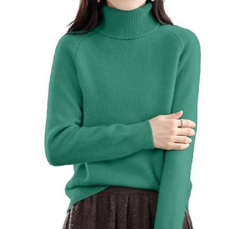 Generic Pulls pour Femme UK, Pull &agrave; Col Roul&eacute; pour Femme, Pull L&eacute;ger de Base pour Femme, Haut &agrave; Manches Longues en Tricot Souple &agrave; Col Haut pour Superposition