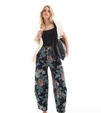 Asos Petite - Pantalon barrel à imprimé fleurs-Multicolore