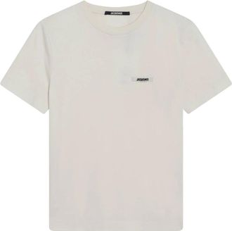 Jacquemus Femme, Tops, Beige, Taille: 36 FR Le T-shirt Gros Grain