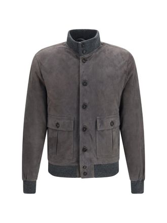 Valstar Suede Calf Leather Jacket - Gray