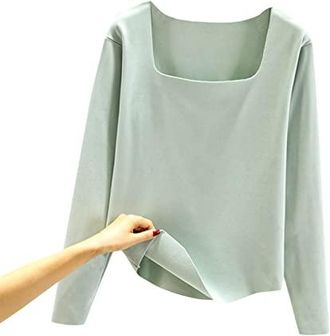 Generic sous Pull Femme Haut Thermique Femme sous Pull Thermique Femme Doux Glamour Haut Thermique Manches Longues Soutien Gorge D Allaitement Int&eacute;gr&eacute; Confort