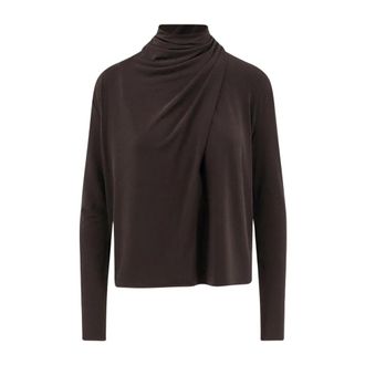 Vince Draped Cowl Blouse - - Tops - Damen - Braun - L