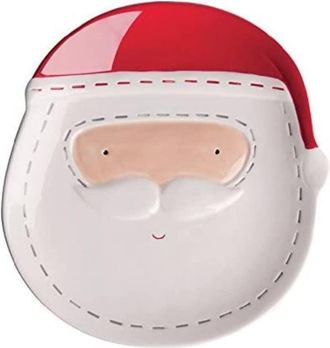 Excelsa Xmas Country Style Teller, Keramik, Weiß/Rot