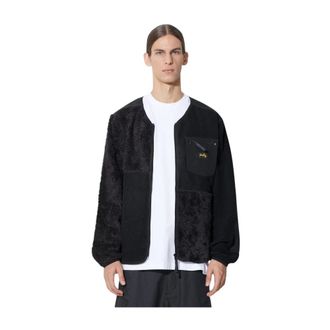 Stan Ray Patchwork Fleece Cardigan - - Sweatshirts & Hoodies - Herren - Schwarzk - M