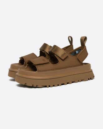 UGG Plattform-Sandalen mit verstellbarem Riemen in Tan