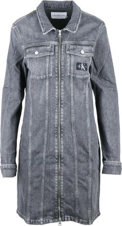 Calvin Klein Jeans Femme, Robes, Gris, Taille: 36 FR Robe en jean