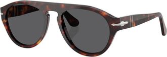 Persol unisex, Accessoires, Brun, Taille: 56 MM Lunettes de soleil Pilote