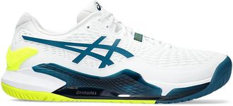 Asics Gel-Resolution 9 Clay Mann Tennisschuhe Wei&szlig; Blau