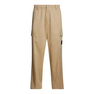 Calvin Klein Beige Baumwollhose mit Mehreren Taschen - - Trousers - Herren - Beige - W38 L32