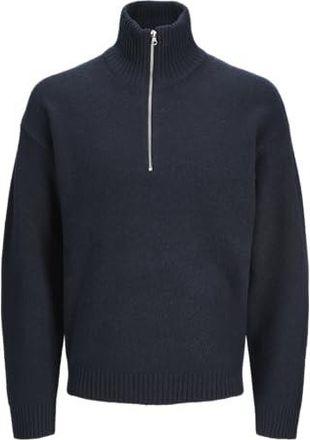 Jack & Jones Jorollie Knit Half Zip Sn Pull en Tricot, Sky Captain, M Homme