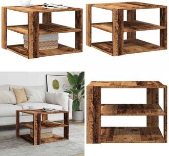 vidaXL Vidaxl - Couchtisch Altholz-Optik 58x58x40 cm Holzwerkstoff