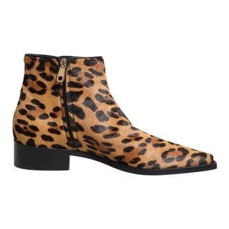 Dolce & Gabbana Femme, Chaussures, Multicolore, Taille: 35 1/2 EU Bottines en Fourrure de Veau L&eacute;opard