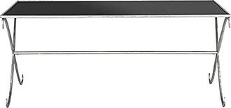 Safavieh Modern Accent Table with Iron Legs, in Silver and Black, 109 X 50 X 46.35