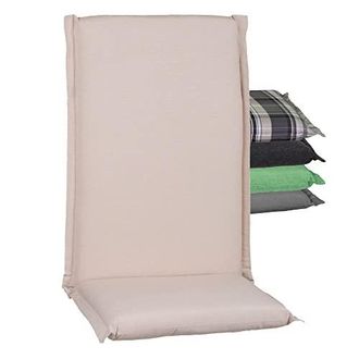 Beo Hochlehner Auflagen Waschbar Ascot | Made in EU Premium Plus Qualität | UV-beständige Gartenstuhlauflagen Hochlehner mit Reißverschluss | Atmungsaktiv