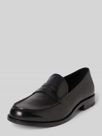 HUGO BOSS Loafer aus Glattleder mit Penny-Loafer-Besatz