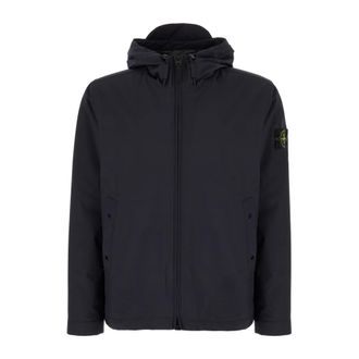 Stone Island Homme, Vestes, Bleu, Taille: S Veste Rembourr&eacute;e Stretch &agrave; Capuche