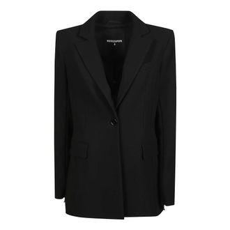 Patrizia Pepe Femme, Vestes, Noir, Taille: 38 FR Veste &agrave; un bouton