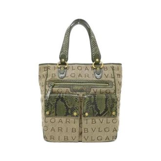 Bulgari Pre-owned Canvas Snake Bag - - Pre-owned - Damen - Beige - ONE SIZE