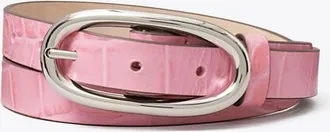 Tory Burch G&uuml;rtel mit gro&szlig;er Schnalle, Lochung und Krokopr&auml;gung