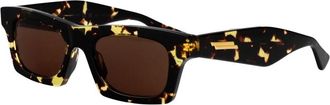 Bottega Veneta unisex, Accessoires, Brun, Taille: 51 MM Classic Squared Lunettes de soleil