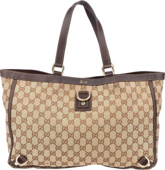 Gucci Crossbody Bags - Gucci GG Monogram Abbey Handbag - Gr. unisize - in Braun - f&uuml;r Damen