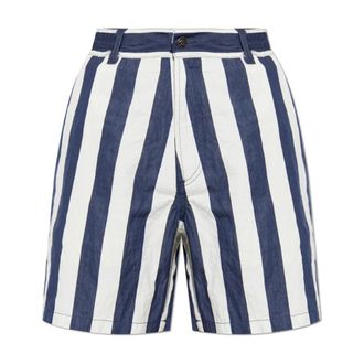 Versace Gestreifte Baumwoll-Denimshorts - - Shorts - Herren - Blau - W33