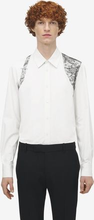 Alexander McQueen Gurt-Hemd aus floraler Spitze - Item 847291QNAAX9000