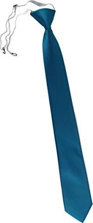 TigerTie Cravate de sécurité unie unie - Cravate pré-nouée avec élastique, turquoise, bleu turquoise, Taille Unique