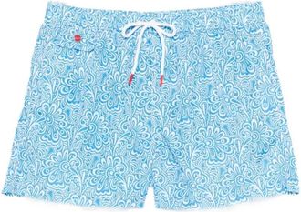 Kiton Homme, Maillots de bain, Bleu, Taille: XL Floral Swim Shorts