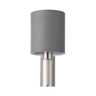 Eglo Wandlampe Pasteri, 1 flammige Textil Wandleuchte, Wohnzimmerlampe aus Metall in Silber und Stoff in Grau, E27 Fassung