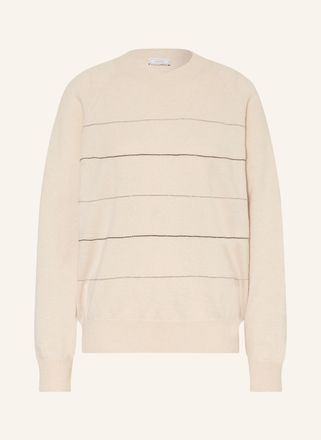 PESERICO Peserico Pullover Mit Seide Und Schmucksteinen beige