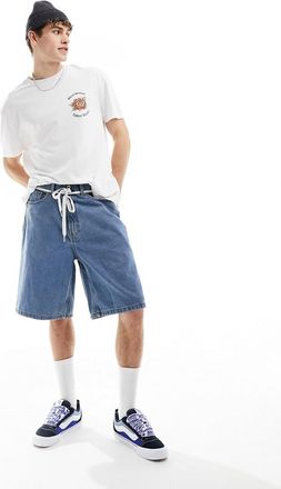 Vans Short en jean baggy &agrave; 5 poches - Bleu moyen d&eacute;lav&eacute;