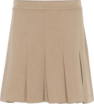 Saint Tropez Eleganter Zelivasz Rock in Doeskin - - Skirts - Damen - Beige - XS