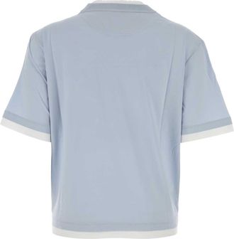 Prada Crew-Neck Cotton T-Shirt - Blue