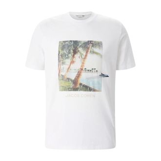 Jacob Cohen Crew Neck T-Shirt - - Tops - Herren - Wei&szlig; - 2XL