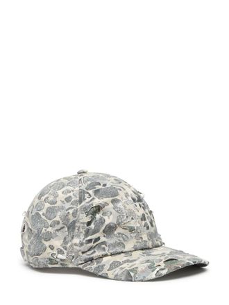 Diesel C-Steven camouflage-pattern cap - Gr&uuml;n