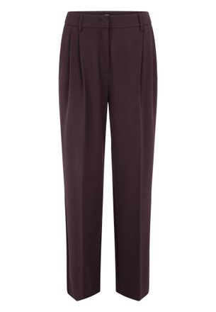 Zero Damen Stoffhose mit B&uuml;gelfalte 30 Inch 42, Chocolate Plum