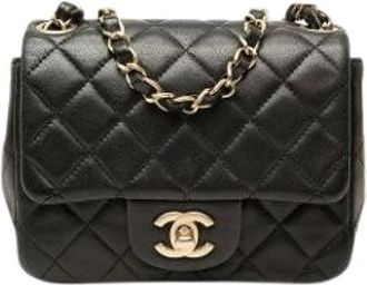 Chanel Sac bandouli&egrave;re carr&eacute; pr&eacute;-poss&eacute;d&eacute; - Femme - Pre-owned - Noir - Taille: ONE Size
