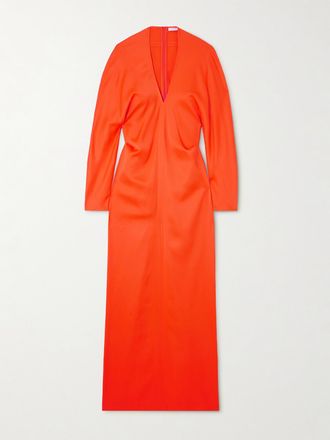Ferragamo Robe Aus Stretch-satin - Orange