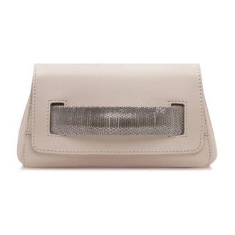 Orciani Femme, Sacs, Beige, Taille: ONE Size Gossip Nappa Chain Clutch