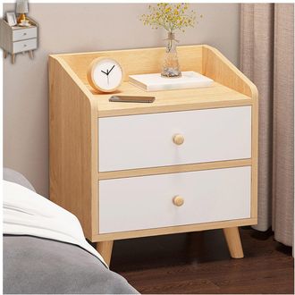 Generic Nachttisch Mit Hochglanzoberfl&auml;che - Umweltfreundlicher, Kompakter Nachttisch Mit Schublade for Kleine Schlafzimmer - Platzsparender Beistelltisch