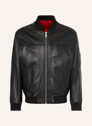 HUGO BOSS Hugo Lederblouson Ladamor schwarz