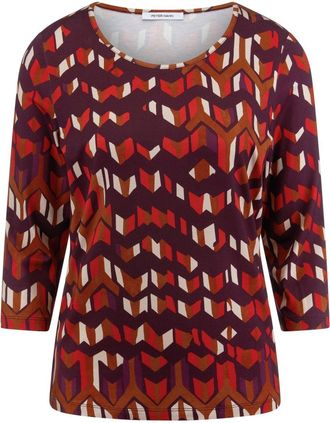 Peter Hahn Rundhals-Shirt 3/4-Arm Peter Hahn rot