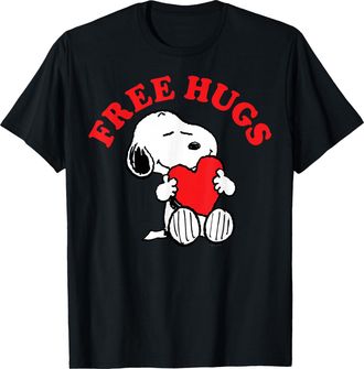 Peanuts Valentines Snoopy Free Hugs T-Shirt