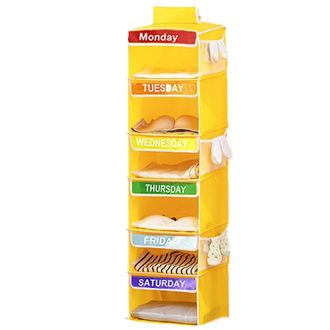 Generic W&ouml;chentlicher Kleider-Organizer - w&ouml;chentlicher Kleidungs-Organizer f&uuml;r Kinder, Organizer f&uuml;r den Kleiderschrank mit 6 Regalen, Kleiderschrank Organiz